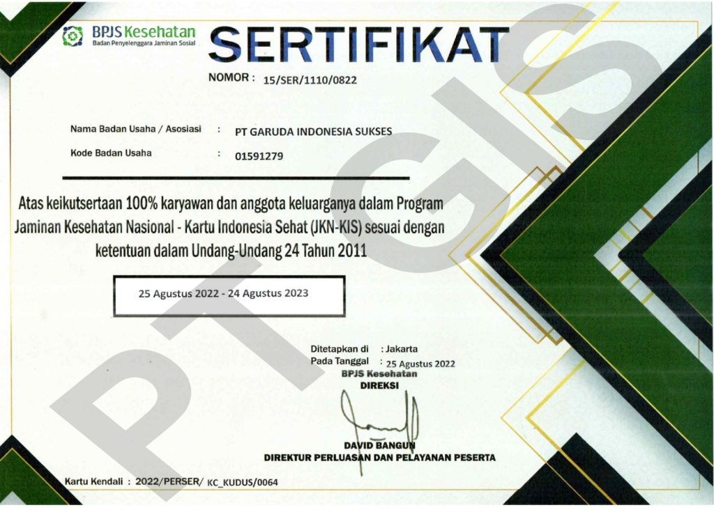 Legalitas – GARUDA INDONESIA SUKSES